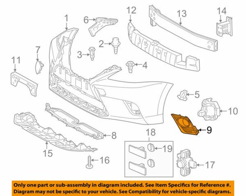52112-76060 Toyota Extension, front bumper, rh 5211276060, New Genuine ...