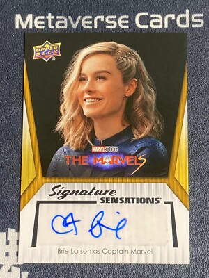 2024 Marvel Studios Series 2 Brie Larson As Captain Marvel Signature ...