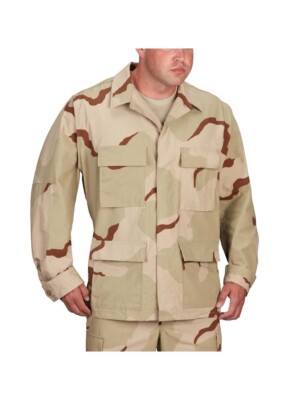 DCU DESERT CAMOUFLAGE UNIFORM Combat Coat Jacket Rip Stop Small Regular ...
