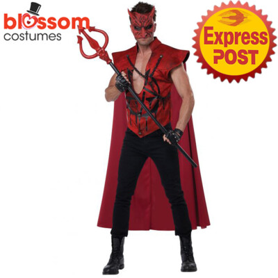 CA2814 Hot as Hell Devil Top Mask Halloween Adult Mens Scary Horror ...