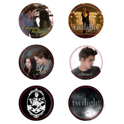 Highly Collectable NECA Twilight Pin Set of 6 Style B - Cullen Crest ...