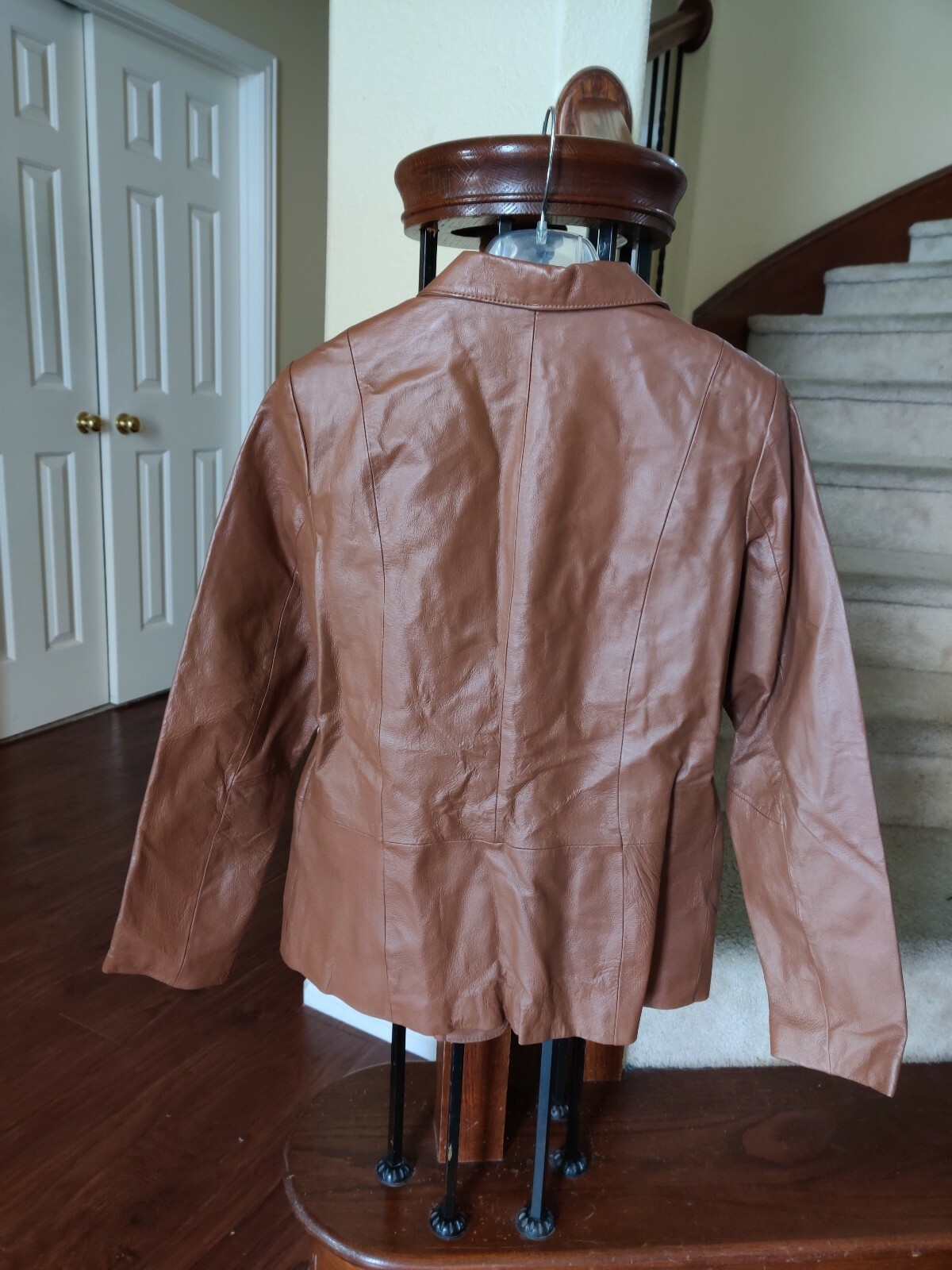 Chadwick's Women Genuine 100% Leather Jacket In Chestnut Color Size 14 ...