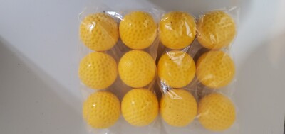 PITCHING MACHINE BASEBALLS Dimpled 9" Balls Yellow--TWO DOZEN (24) new ...