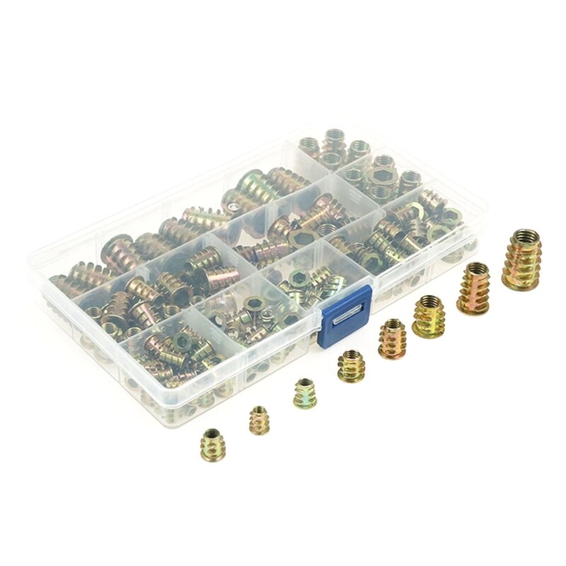 Pack of 140pcs Threaded Inserts with Zinc Coating Strong & Inserts set ...