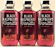 3 Bath & Body Works Black Raspberry Vanilla Shower GEL Wash 10oz X3 for ...
