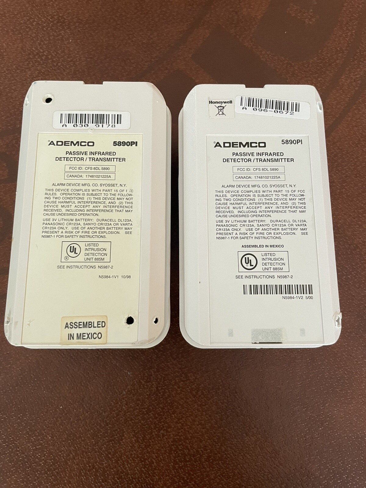 2 Ademco Honeywell 5890pi Wireless Motion Sensor for Vista 2gig. With ...