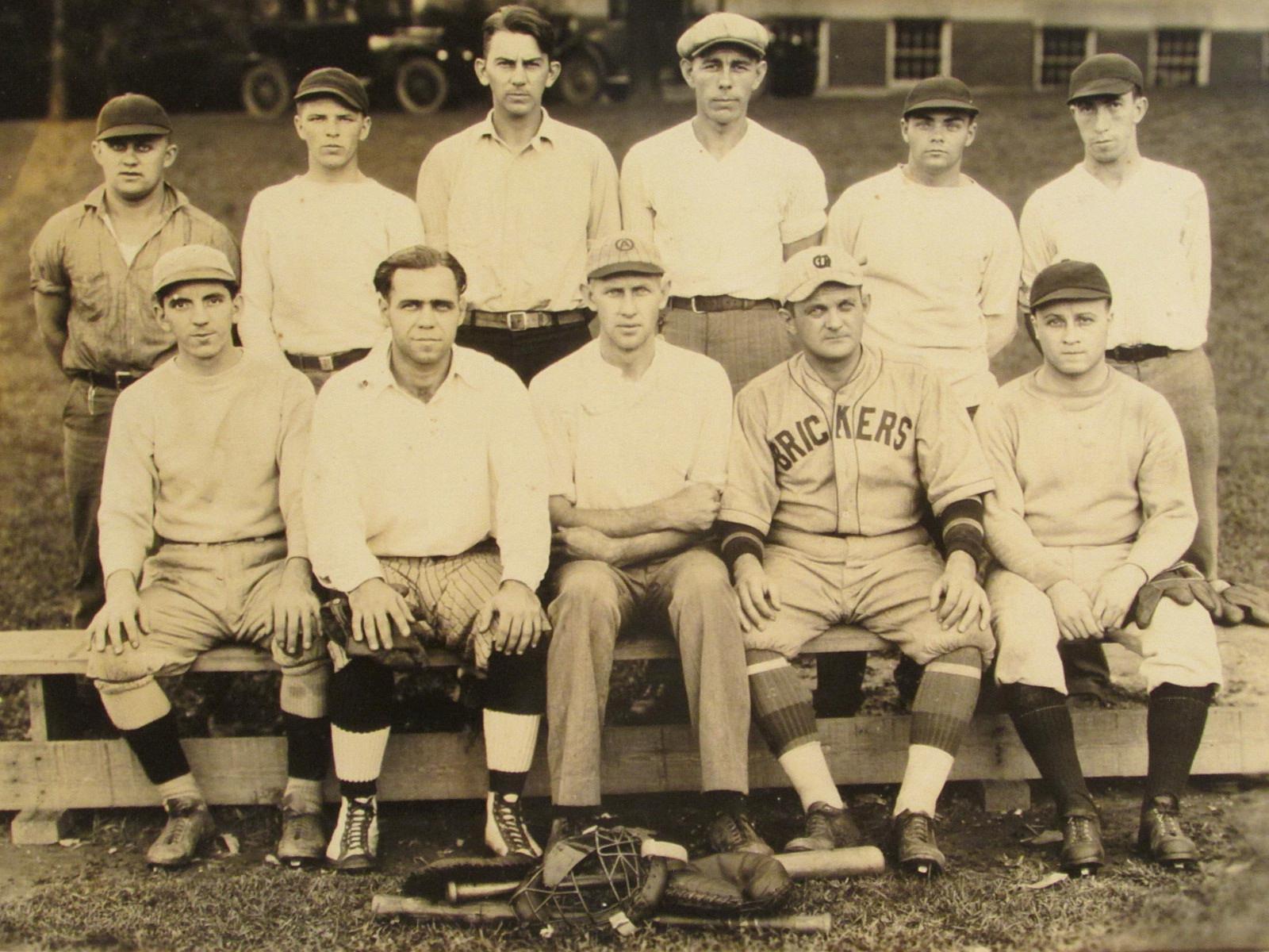 Vintage 1920s Brickers Baseball Team Photograph Antique 8x10 Framed ...