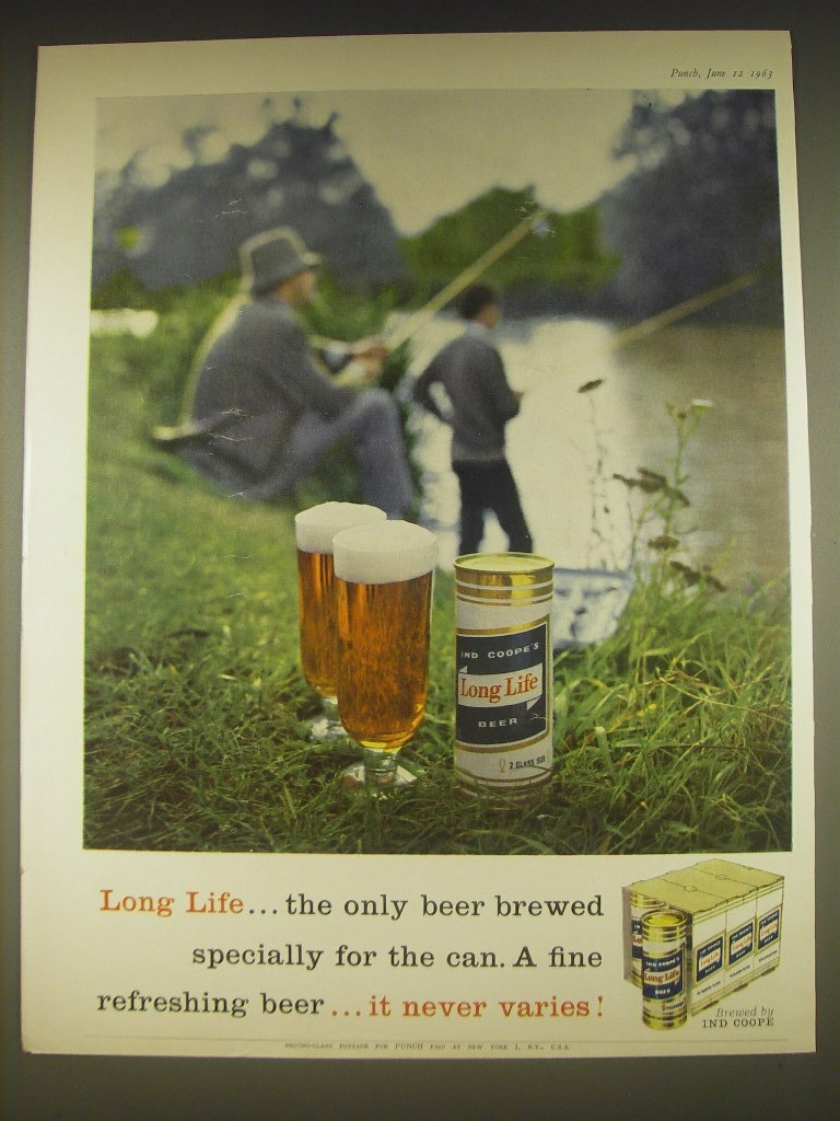1963 Ind Coope's Long Life Beer Ad - Long Life.. The only beer brewed ...