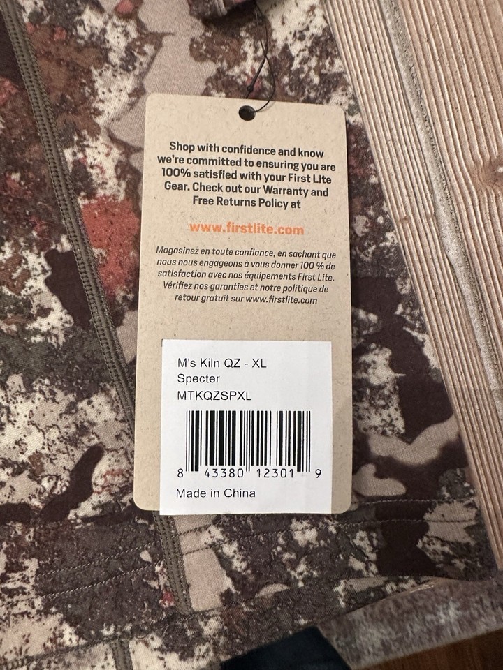 First Lite Kiln Quarter Zip XL *NEW* | eBay