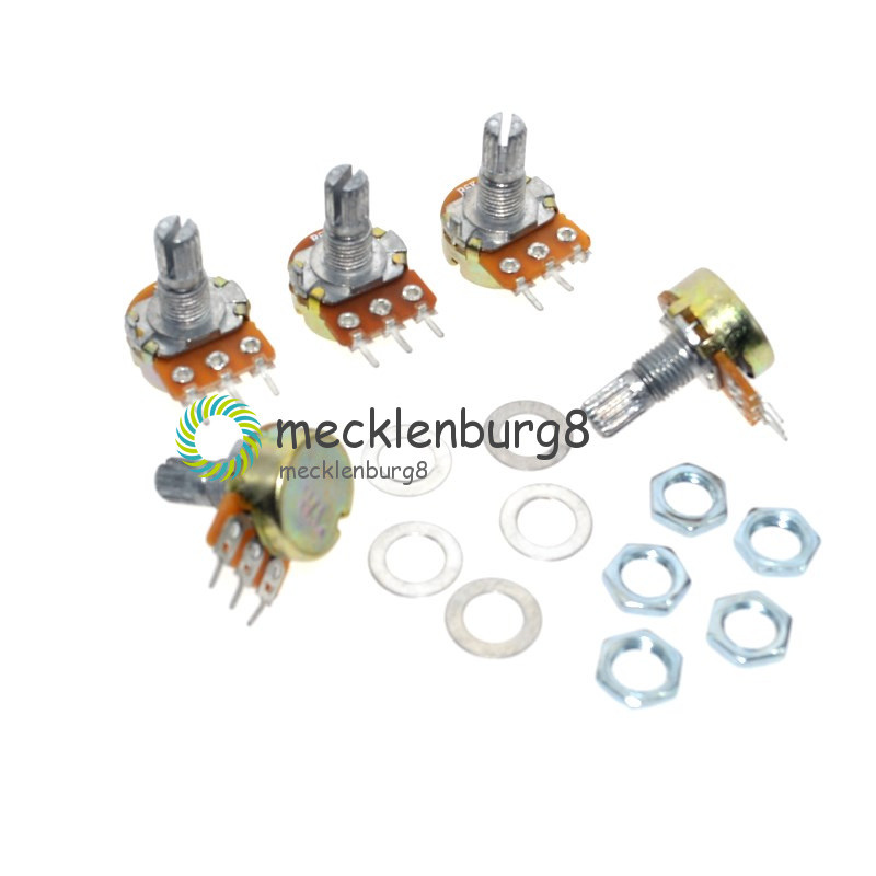 5Stks 50K OHM 3 Terminal Linear Taper Rotary Potentiometer 50KB B50K ...