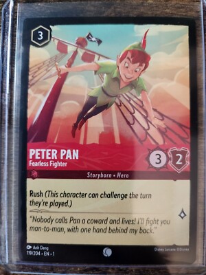 Disney Lorcana TCG First Chapter Peter Pan Fearless Fighter Common #119 ...