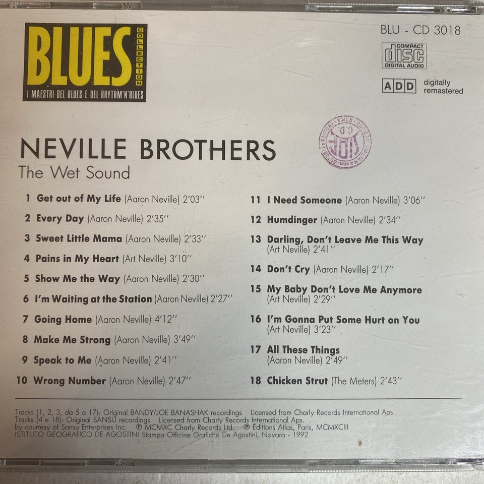 Neville Brothers - The Wet Sound CD **NEAR MINT!!** - ZZZ | eBay