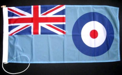 RAF Ensign -Hand Sewn/Dyed Flag - 1.5 Yard (54inches x 27inches) Roped ...