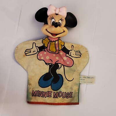 Vintage Disney Minnie Mouse Hand Puppet 9" tall Rubber Head | eBay