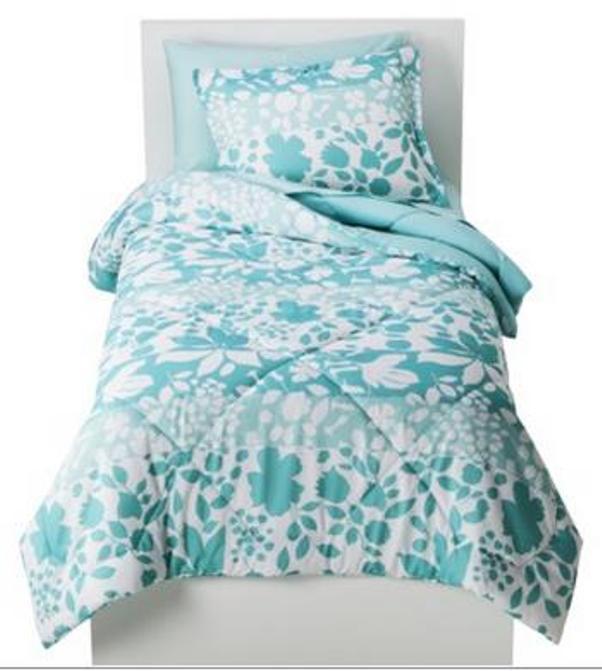 TWIN XL - RE Room Essentials -Seafoam Green Floral SHEETS, SHAM ...