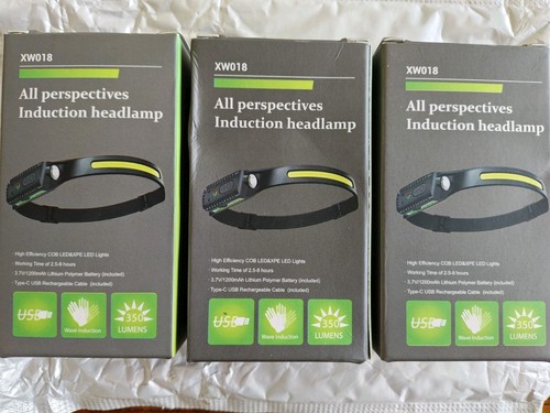 3 Pack LED Night Buddy 230º Rechargeable Headlamp Pro for Outdoor ...