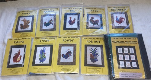 THAT RADICAL ROOSTER Quilt Kit FABRIC 9 Pattern Florine Johnson Designs ...