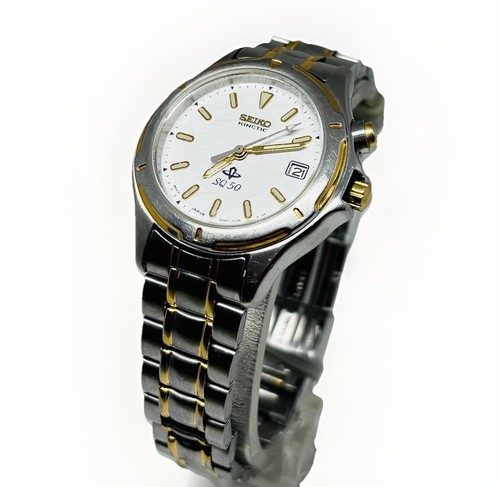 SEIKO Kinetic SQ50 Watch 31mm Stainless Steel Auto Quartz Unisex ...