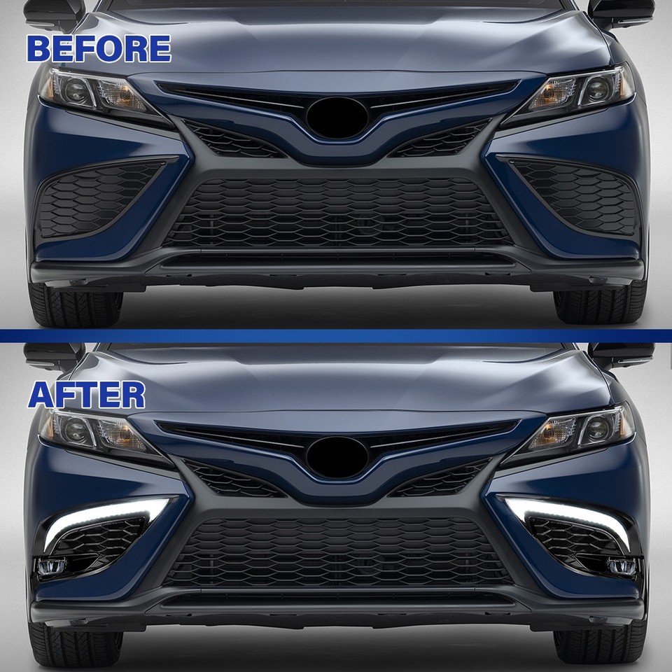 For Toyota Camry 2021-2024 LED DRL Daytime Running Light Fog Lamp w ...