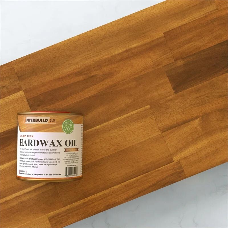 Interbuild Hardwax Wood Timber Stain Oil 250ml Food Safe Finish 10m² ...