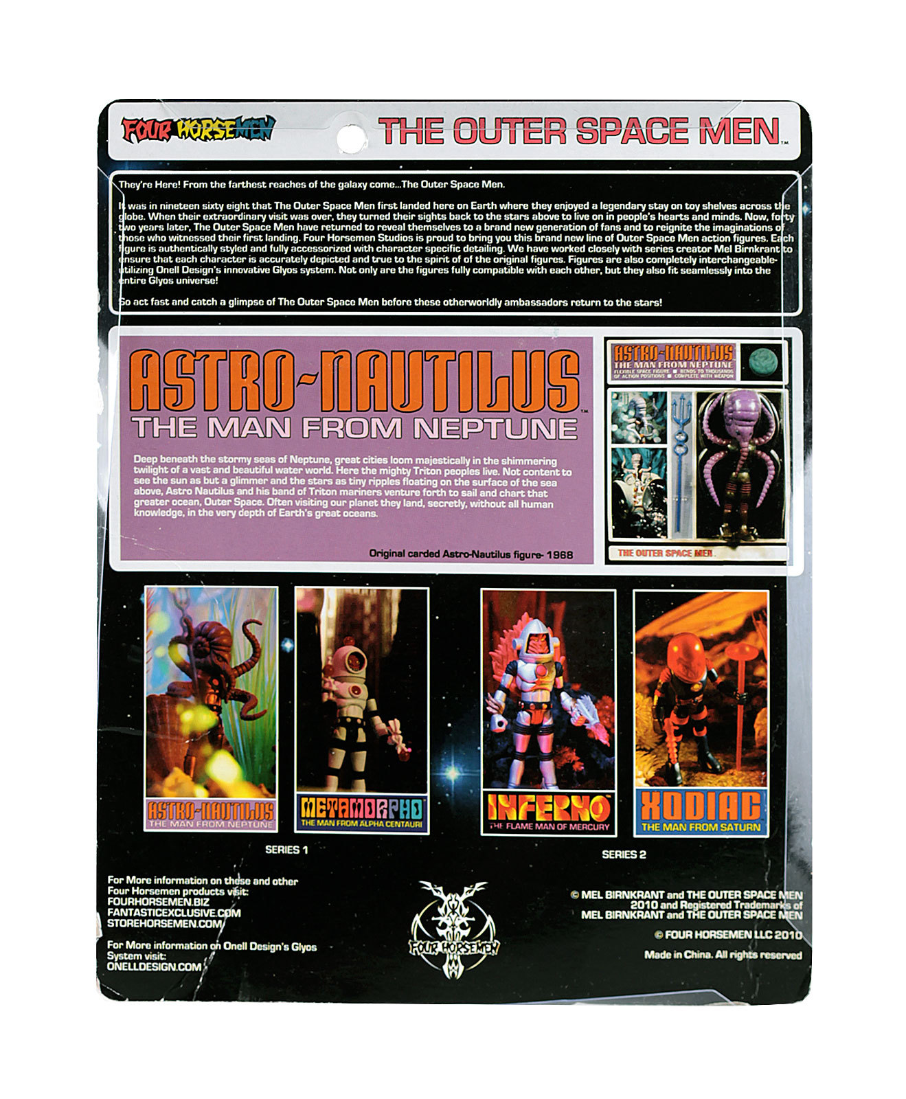 NEW Colorforms Aliens Four Horsemen Outer Space Men 1 ASTRONAUTILUS ...