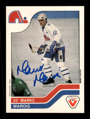 1983-84 Vachon # 67 Mario Marois Autograph Signed Card (M2) Quebec ...