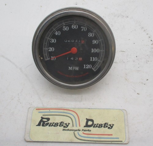 Harley Davidson Nippon Seiki Shovelhead Japan Speedometer Speedo 0-120 ...