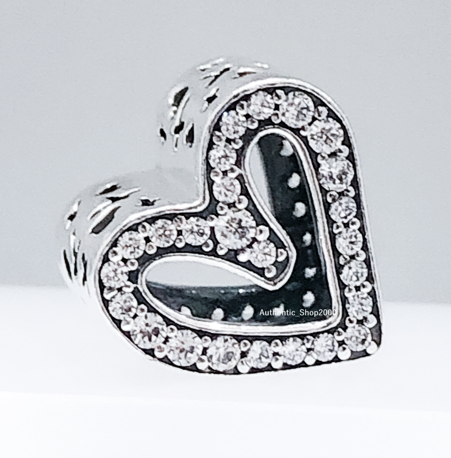 New 100% Authentic PANDORA 925 Sparkling Freehand Heart Pendant Charm ...