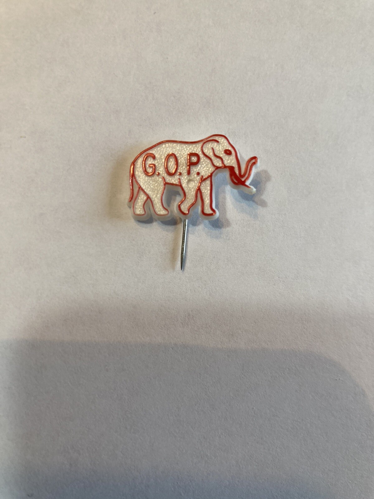 Vintage Plastic Elephant GOP Political Stick Pin Red & White | eBay