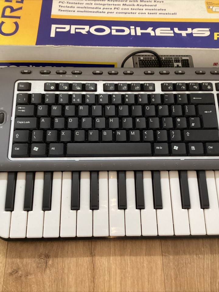 Creative Labs Prodikeys PC-MIDI CF0040 combo Music & UK QWERTY Keyboard ...