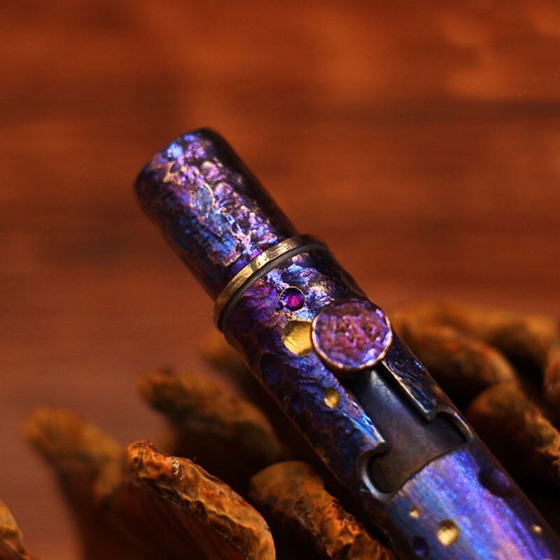 EDC Titanium Practical Ballpoint Pen Signature Pen Pocket Office Metal ...