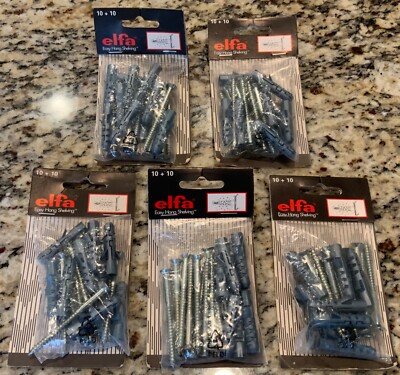 Elfa Easy Hanging Shelving Motar Concrete Anchors #470698 50 Total 5 ...