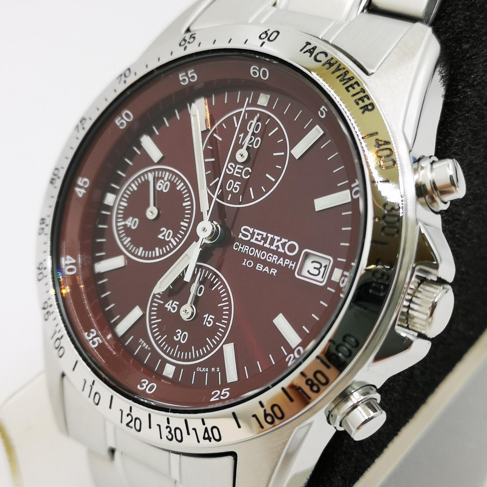 SEIKO SEIKO SPIRIT SBTQ045 Chronograph Men's Watch 10 BAR Red New in ...