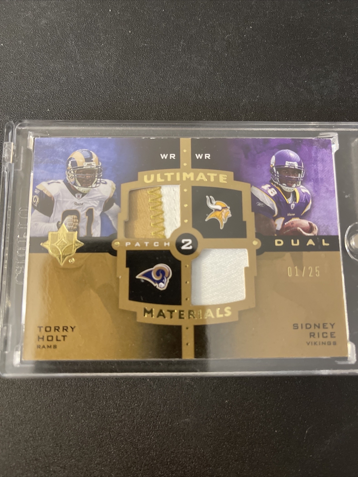 2007 Ultimate Collection Dual Materials 1/25 Torry Holt Sidney Rice ...