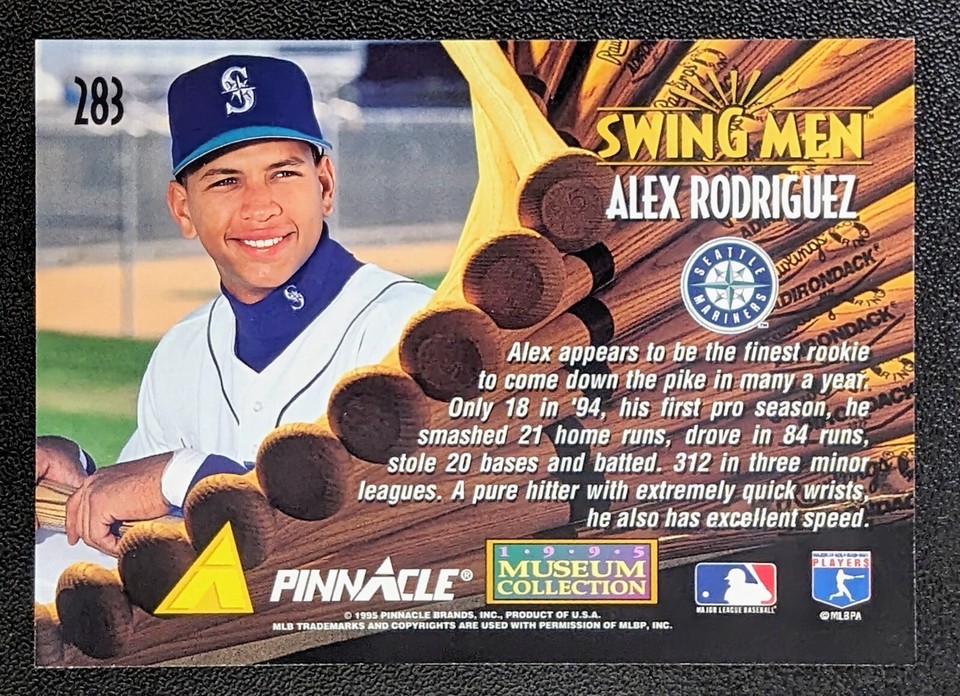 Alex Rodriguez AROD 1995 Pinnacle Swing Men Museum Collection #283 ...