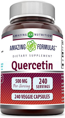 Amazing Formulas Quercetin 500Mg Veggie Capsules Supplement Non-GMO ...