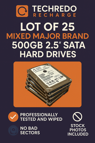 Lot of (25) 500GB 2.5" Laptop Hard Drives - No Bad Sectors - Tested and ...