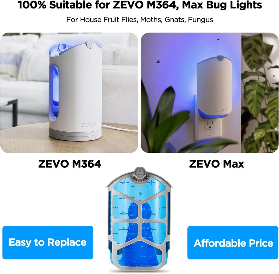 12 Pack Refills Cartridge Compatible with Zevo Flying Insect Trap ...