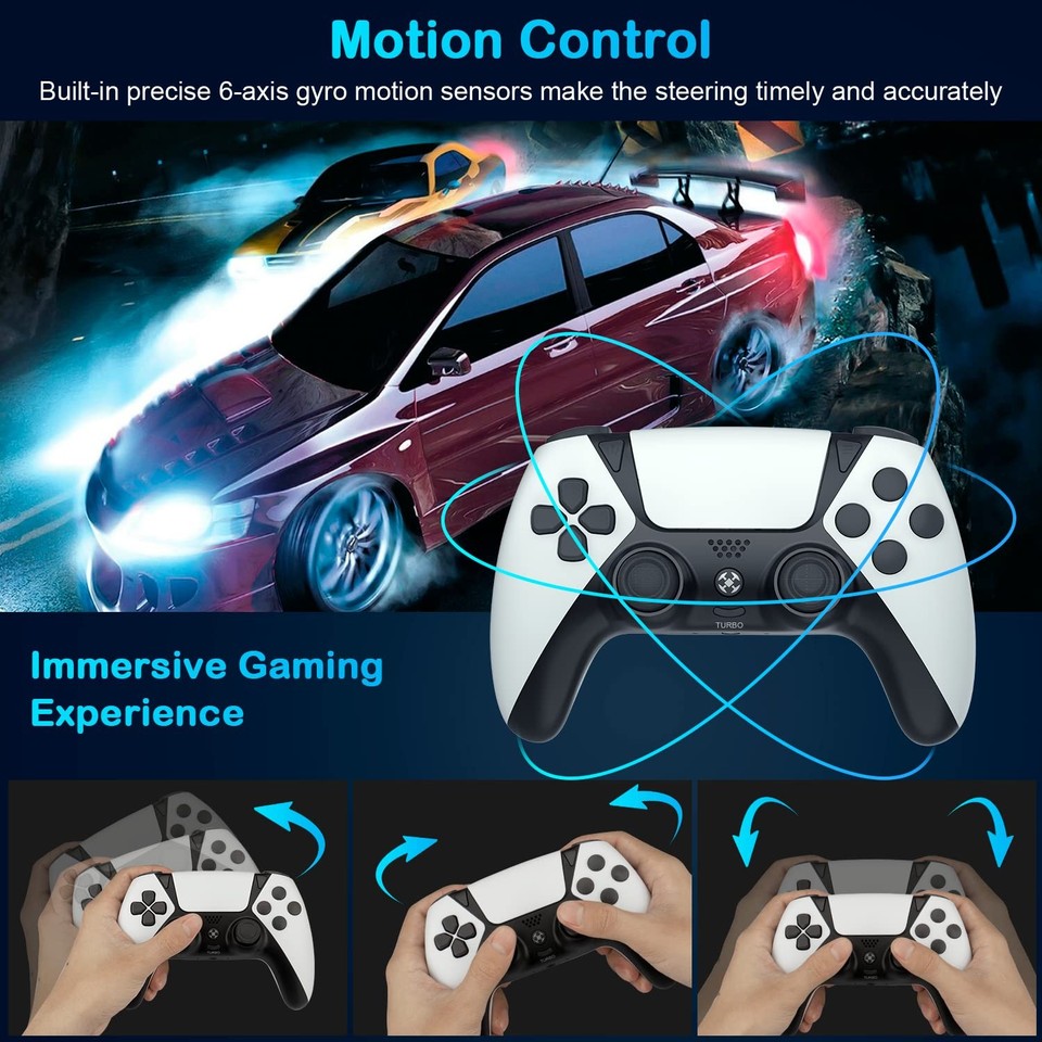 for PS5 Controller, Wirless Remote with Turbo and 2 Programmable Back ...