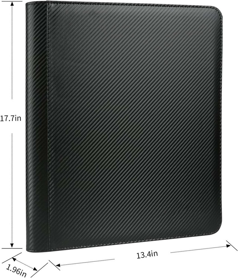 Ringless Trading Card Binder 16 Pocket Sports Card Album Folder, 1000 ...