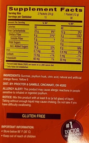 Metamucil On The Go Smooth Texture Fiber Orange Single Dose Packets 30 ...