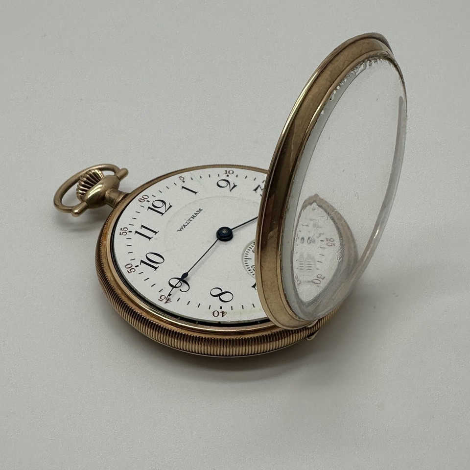 14k GOLD WALTHAM KEYSTONE POCKET WATCH 17 Jewels 19850352 5433790 585 ...