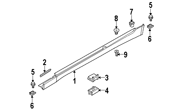 BMW 51717066229 GENUINE OEM ROCKER MOLDING PIN | eBay