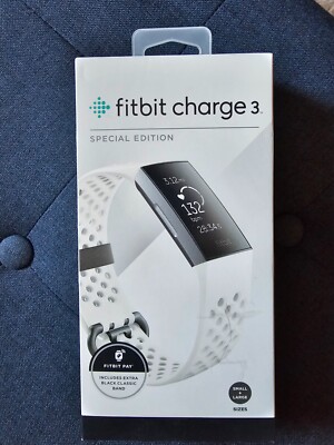 Fitbit Charge 3 Special Edition Fitness Black Strap Only Original Box ...