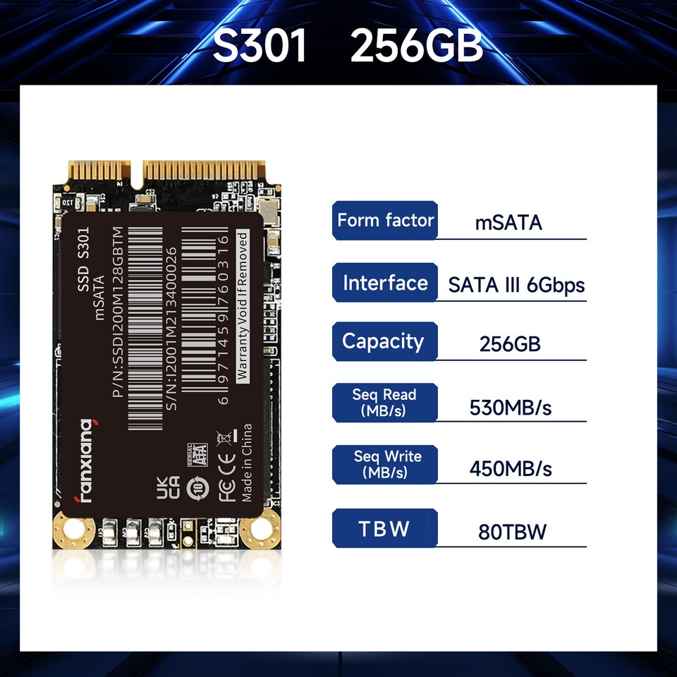 Fanxiang 512GB SSD mSATA Internal Solid State Drive 6Gb/s For PC ...