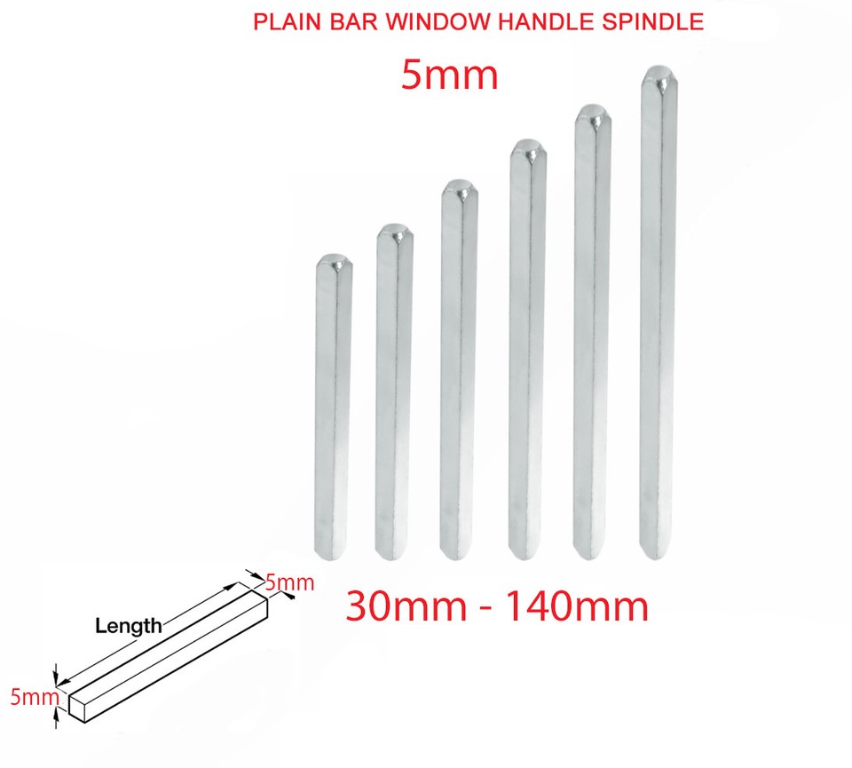 SPLIT Spindle Door Handles UPVC Door WINDOW Handle Steel BAR 5mm 6mm ...