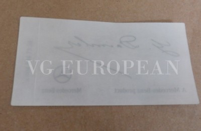 Mercedes-Benz Genuine G Daimler Signed Window Glass Sticker Label Decal ...