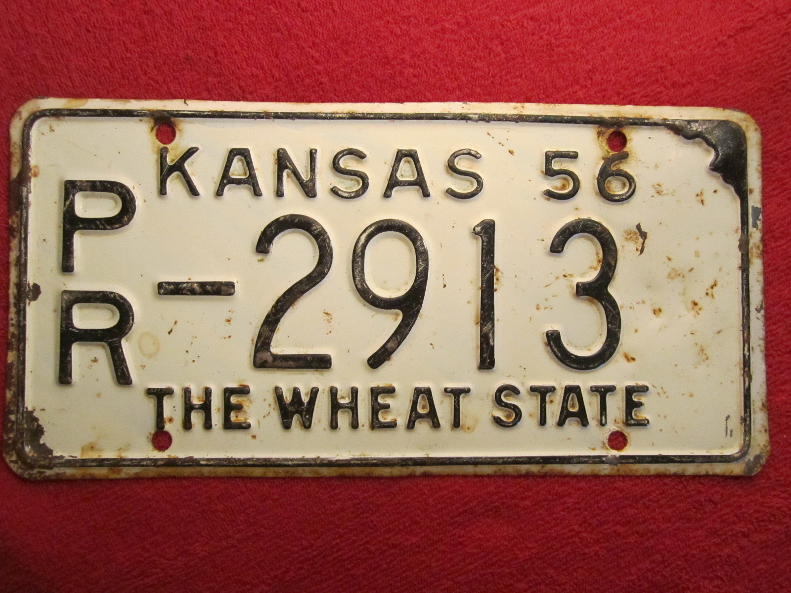 LICENSE PLATE Car Tag 1956 KANSAS PR-2913 Pratt County [N7A] | eBay