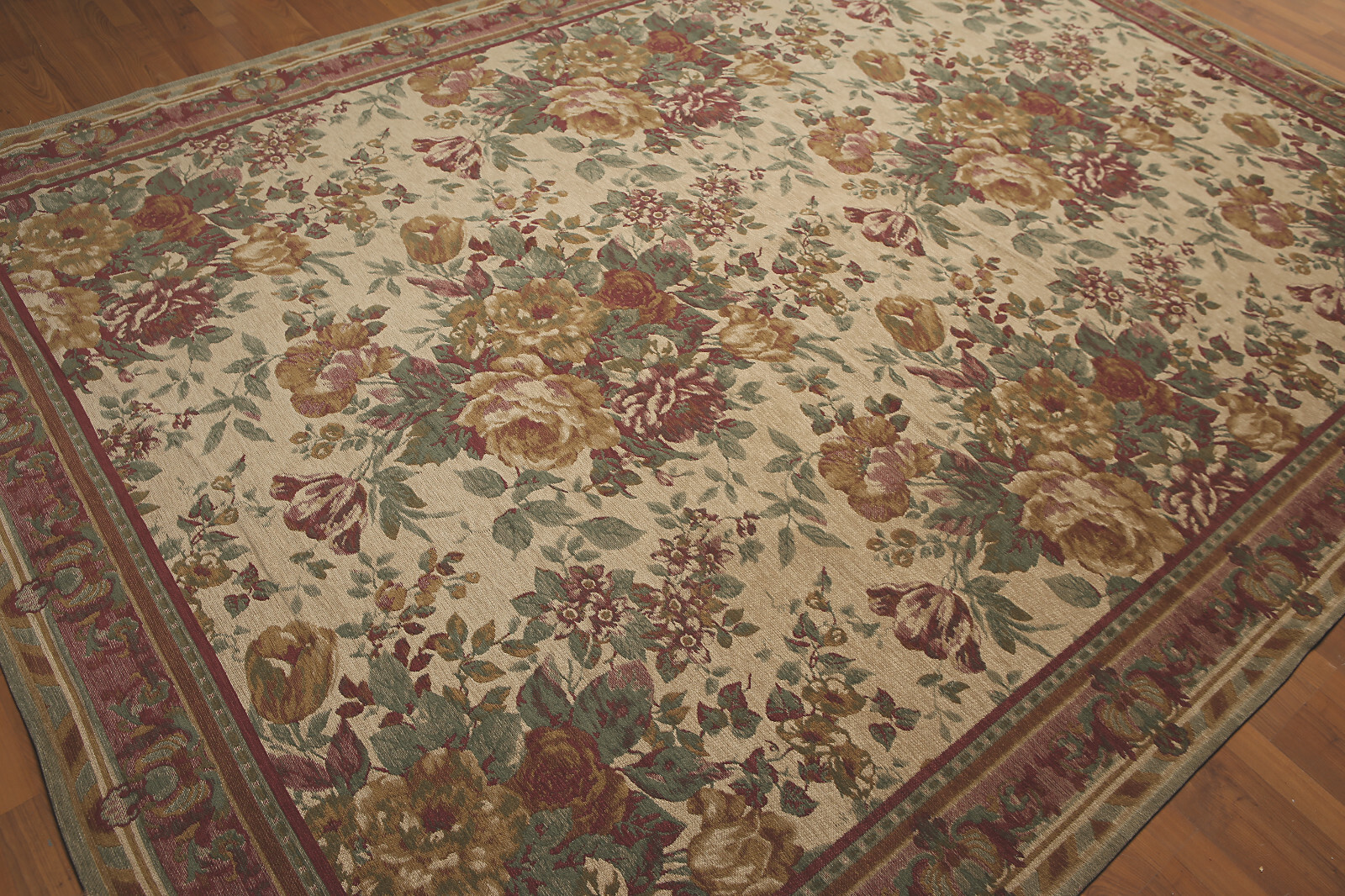 8' x 11' Limonta Cotton & Chenille Needlepoint Italian Area Rug 8x11 ...