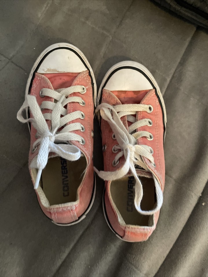 girls pink coverse low tops size 11 | eBay